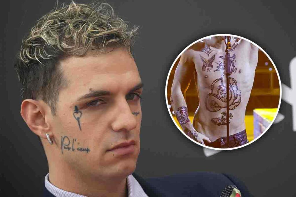 Quanti tatuaggi ha Achille Lauro e cosa significano: la curiosità sul ...